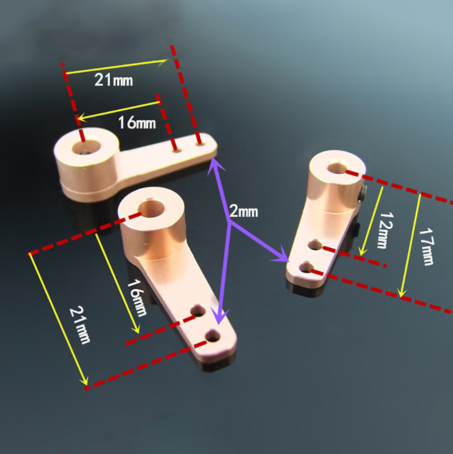 Aluminum Single Rudder Tiller Arm Servo Horn Arm Steering Arm RC Model ...