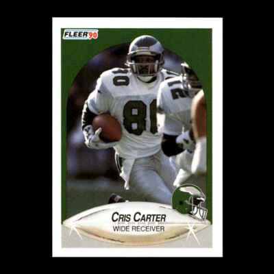 Cris Carter 1990 Fleer Philadelphia Eagles #81 R325A 80 | eBay