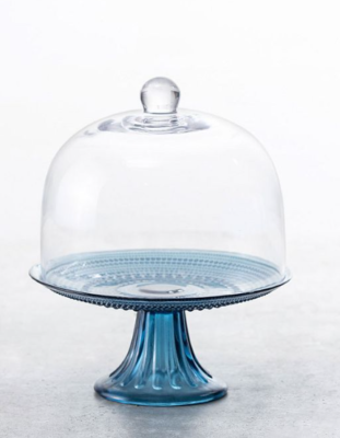 Turquoise Cake Stand With Dome Juliska Cake Stands Fancy Cake Stands