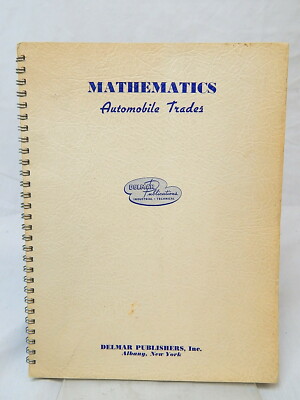 Vintage DELMAR Publications Mathematics Automobile Trades Study Guide ...