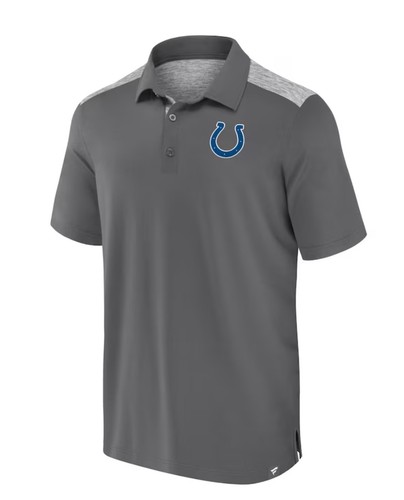 Indianapolis Colts Polo Shirt Mens Gray Short Sleeve NFL Small | eBay
