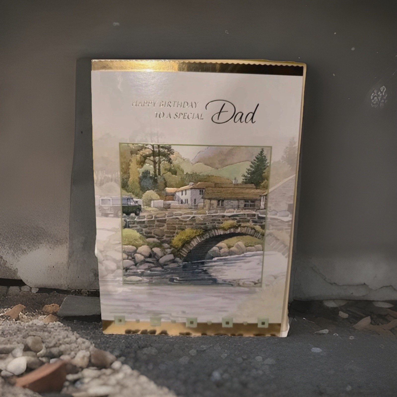 Dad Birthday Card with garden water and bridge (N61) | eBay UK