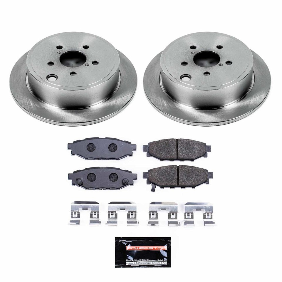 TDBK4631 Powerstop Brake Disc and Pad Kits 2-Wheel Set Rear for Subaru ...