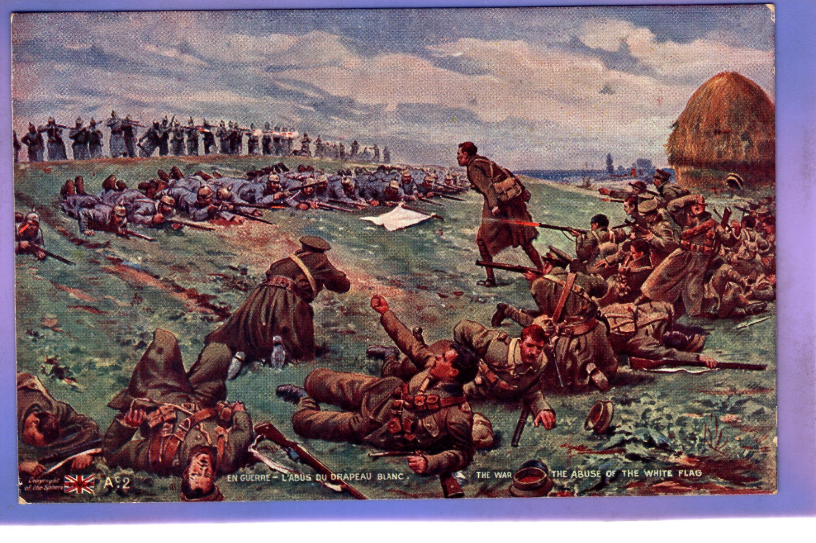 WW1 WAR BRITISH ARMY SURRENDER GERMANS ABUSE OF THE WHITE FLAG MILITARY ...