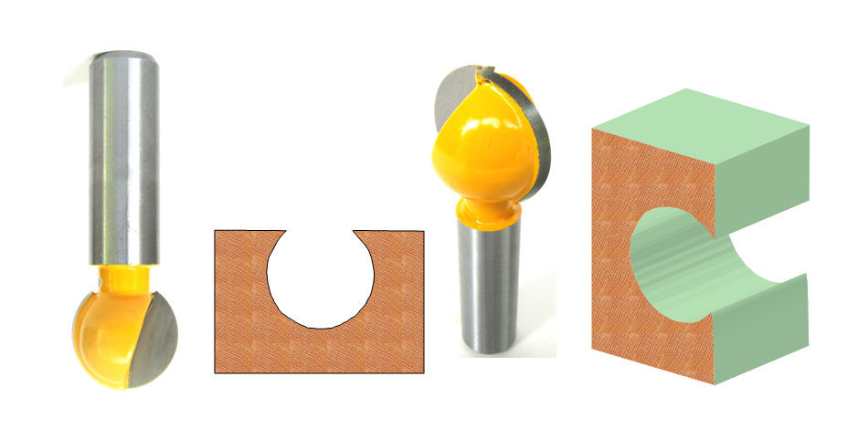 1pc 1/2" SH 3/4" Diameter Plunging Ball End Router Bit sct-888 | eBay