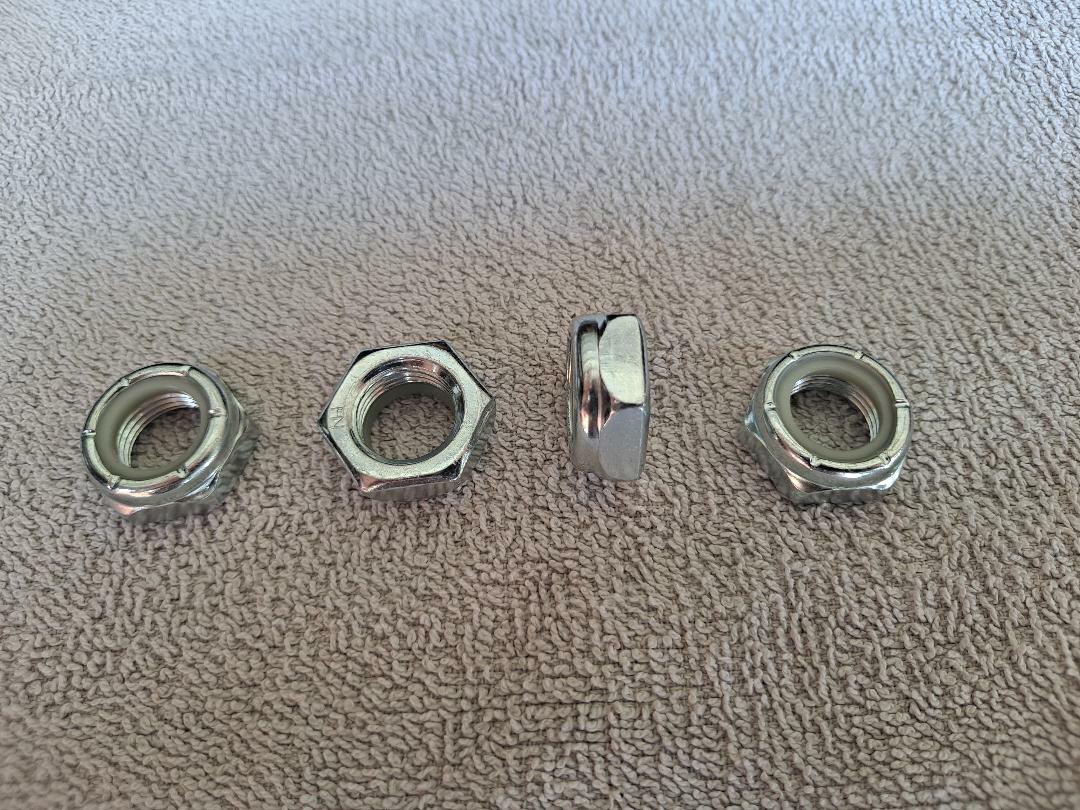 MINI BIKE 5/8 -18 FINE THREAD NYLOCK NUTS FOR AXLES - FRONT FORKS-TORQ ...