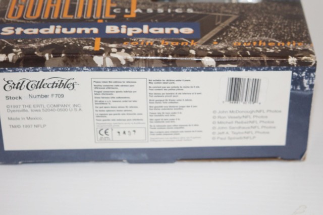 Ertl GoalLine Classics Oakland Raiders Stadium Bi-Plane Die Cast Bank ...