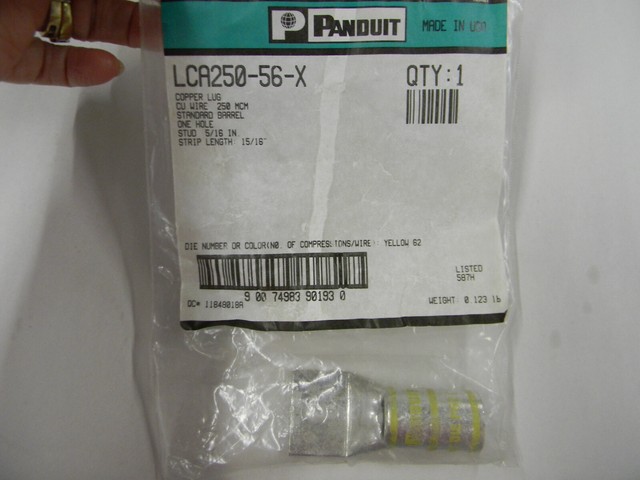 10pc Panduit Lca250-56-x Copper Lug 250 5/16 Hole for sale online | eBay