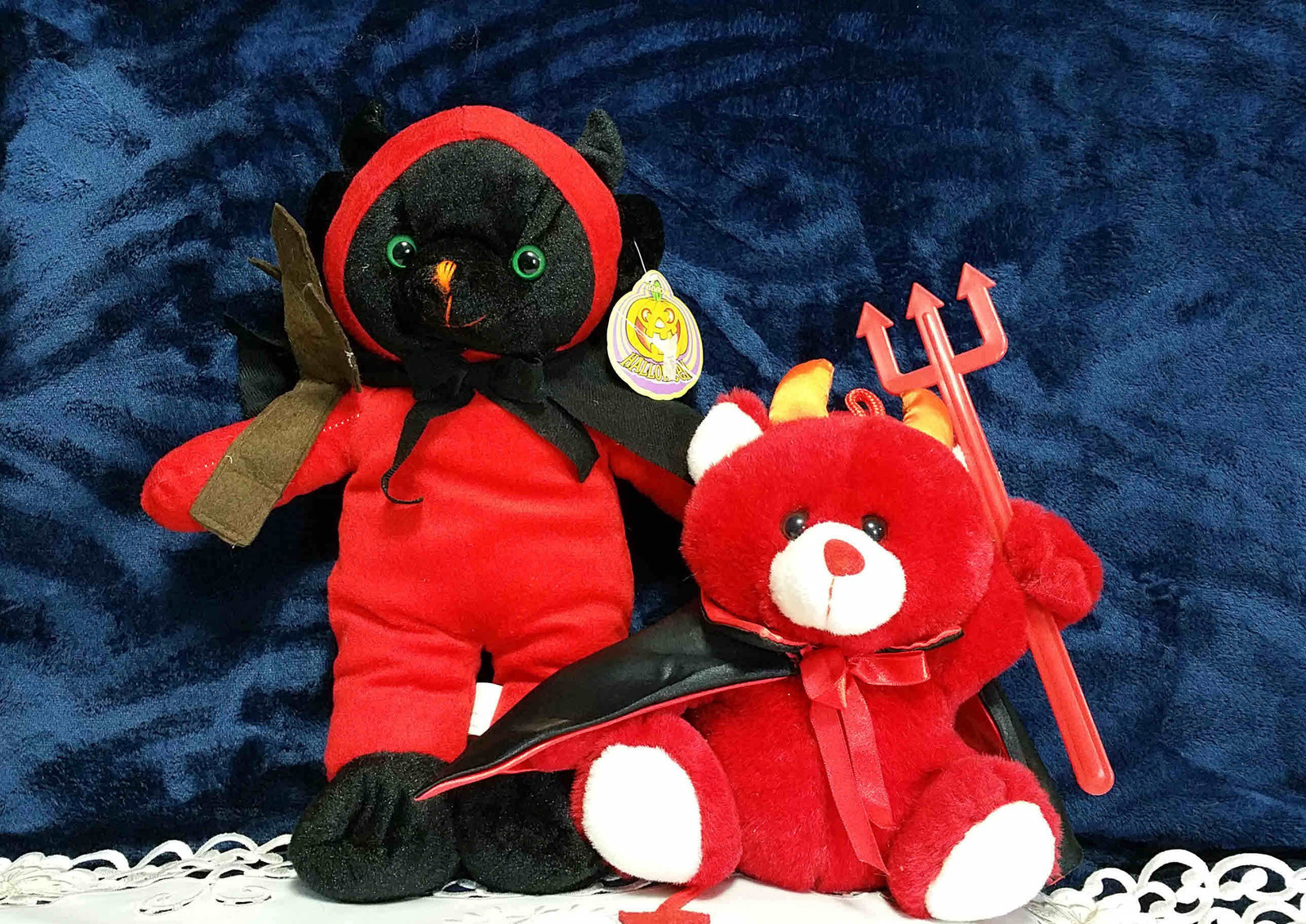 15 1/2" Kelly Toy or 8" Deluxe Plaything Stuffed Red Devil Bear with ...