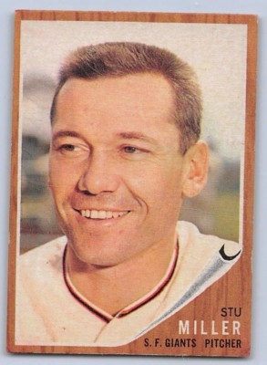 1962 STU MILLER - Topps Baseball Card # 155 - SAN FRANCISCO GIANTS | eBay