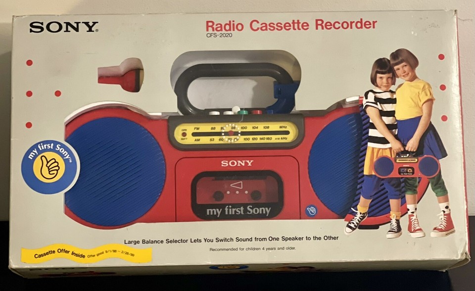 My First Sony Boombox Radio. CFS-2020 Cassette Recorder Vintage (1998 ...