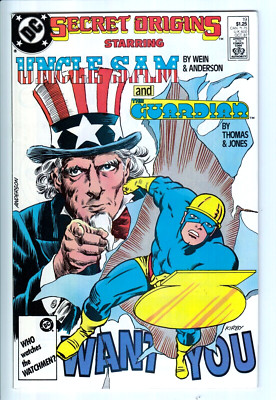 Secret Origins 19 DC Comics 1986 Uncle Sam & The Guardian Jack Kirby ...