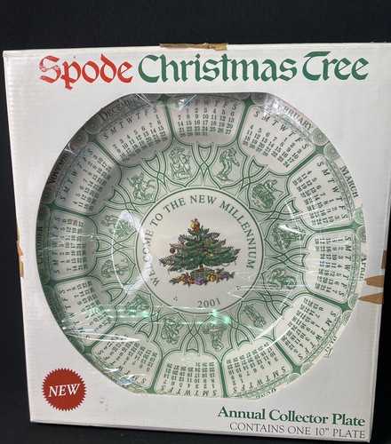 Vintage Spode England Christmas Tree Millennium 2001 Calendar Plate Y2K ...