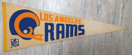 Vintage 1970's NFL Los Angeles Rams Football Full Size Pennant See ...
