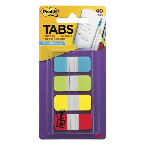 3M - 7010332170 - Post-it Tabs 676-ALYR .625 in. x 1.5 in. (158 mm x ...