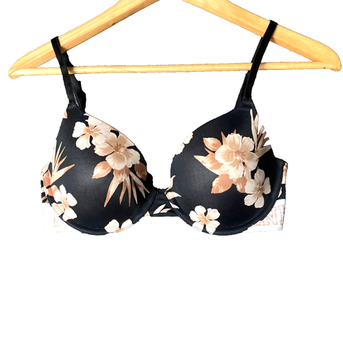 Victoria Secret Bra 32D Wear Everywhere Lightly Lined Floral Smooth Cup ...
