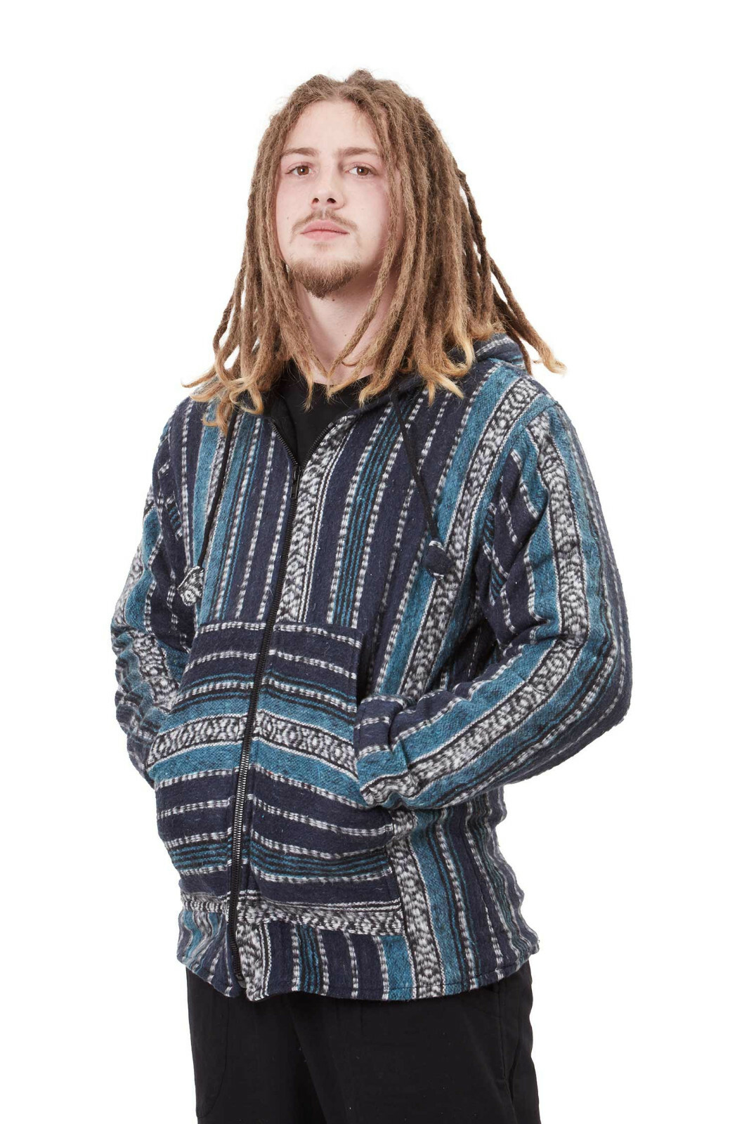 Mens Hippy Jacket, Mans Nepalese Baja Hippie Hoodie, Festival Clothing ...
