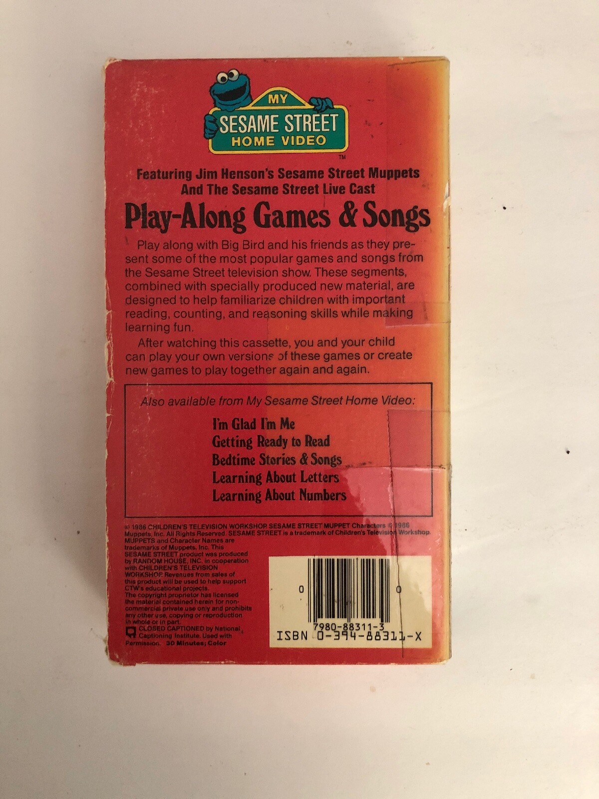 Sesame Street Play Along Games and Songs(VHS,1986)TESTED-RARE VINTAGE ...