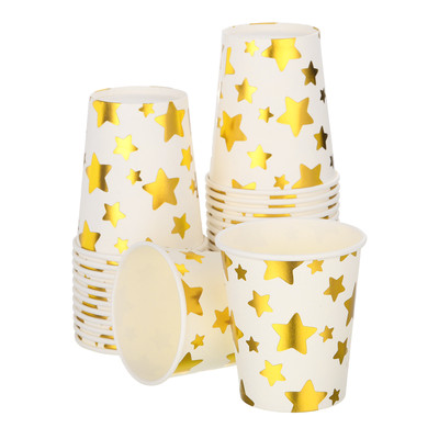 Disposable Paper Cups, 50 Pack 9 OZ Party Decorative Cups (Gold) | eBay ...