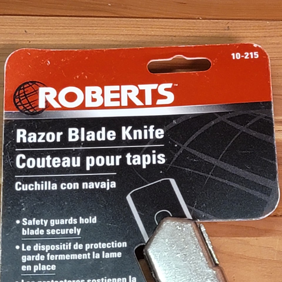 ROBERTS 10-215 Carpet Knife Aluminum With Steel Fixed Blade Rounded ...