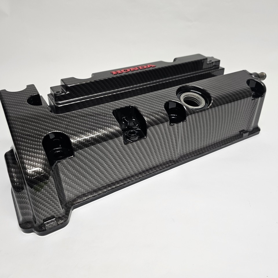 Honda K SERIES K24 K20 valve cover HYDRO DIPPED IN MURDERED OUT CARBON ...
