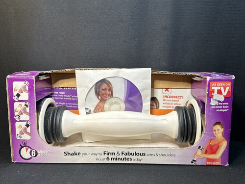 Shake Weight 2.5 LBS White Chrome Exercise Arm Toning Shoulders Chest ...