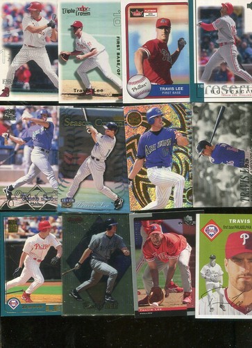TRAVIS LEE LOT OF 43 ALL DIFFERENT BASEBALL CARDS DIAMONDBACKS PHILLIES ...
