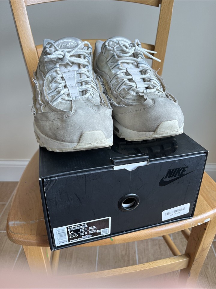 Nike Air Max 95 Comme Des Garçons CDG summit White Size 14 Authentic ...