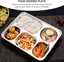 3 Sets Stainless Steel Lunch Container Metal Bento Box Divided Tray ...