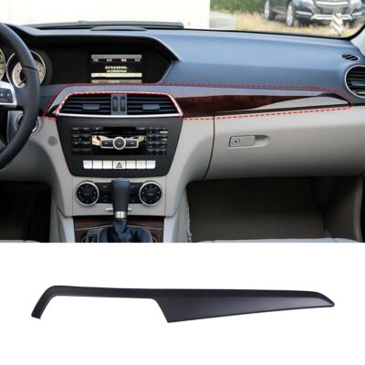Matte Black Center Dashboard Panel Strip Trim Kit For Benz C-Class W204 ...