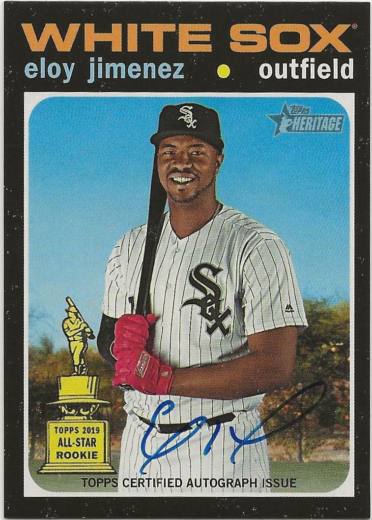 2020 Topps Heritage ELOY JIMENEZ Real One Autograph Auto White Sox RC ...