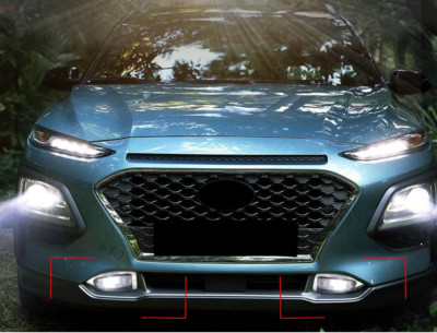 For Hyundai Kona 2018-2021 LED DRL Daytime Running Front Bumper Fog ...