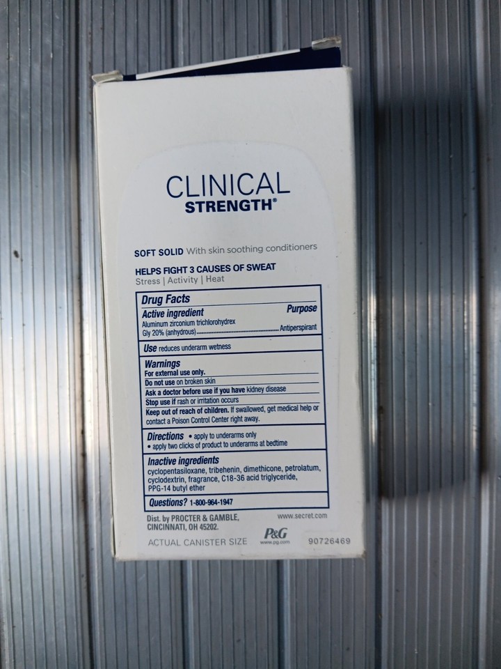 Secret Clinical Strength Smooth Solid Deodorant, Light & Fresh, 1.6 oz ...