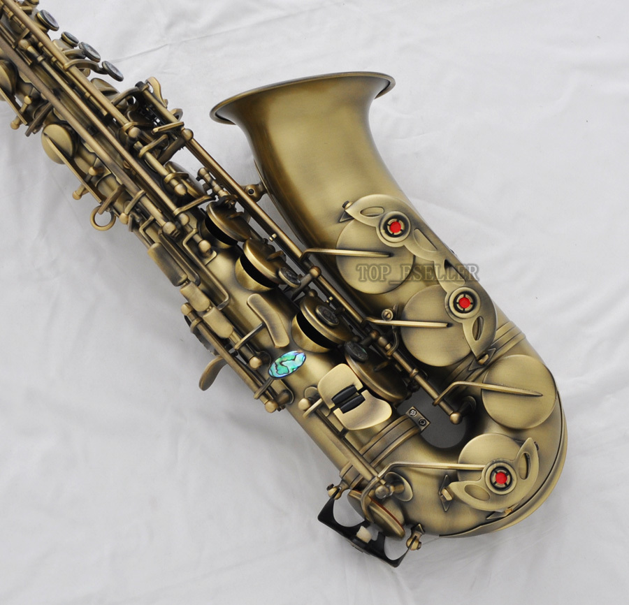 Prof New Antique Alto Saxophone Eb Sax High F# Abalone Shell Keys with ...
