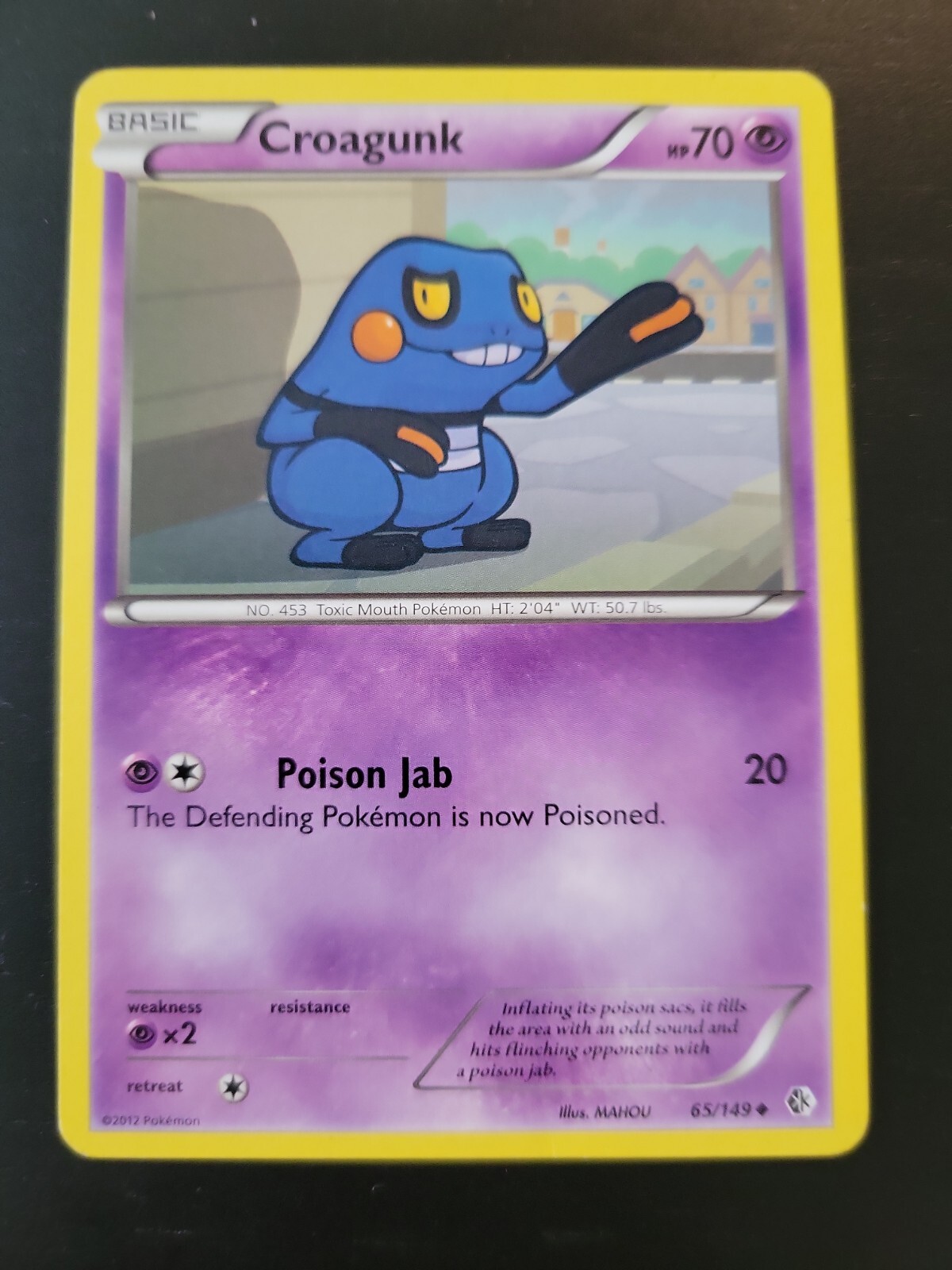 Pokemon TCG Card 2012 Boundaries Crossed - Croagunk 65/149 | eBay