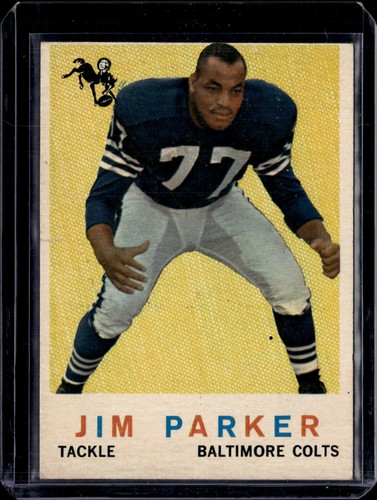 1959 Topps #132 Jim Parker Rookie RC Baltimore Colts (HOF) VG-EX ...