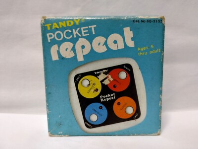 Vintage 1980s Tandy Pocket Repeat Electronic Game in Box Tested, Works ...