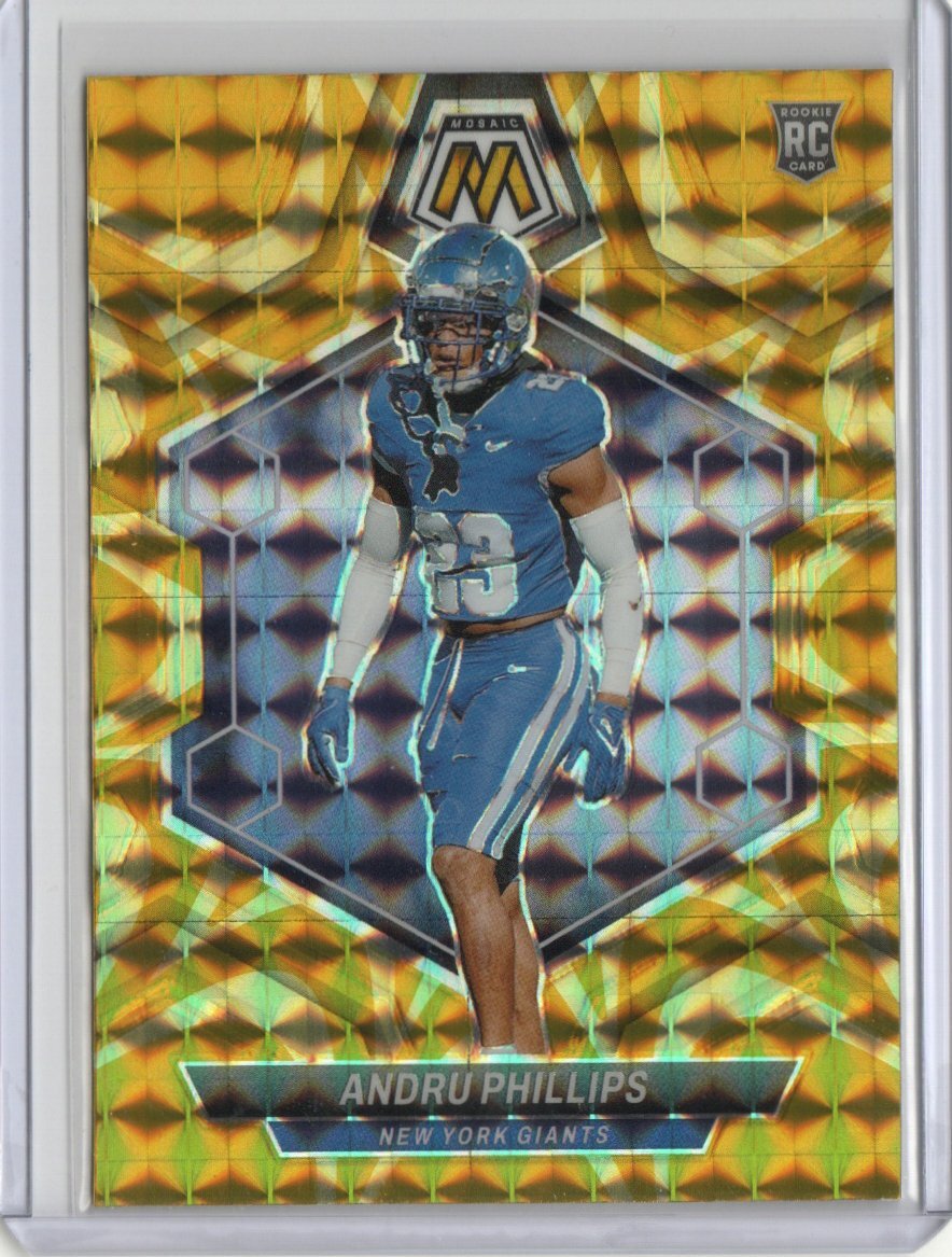 2024 Panini Mosaic #362 Andru Phillips Mosaic Reactive Yellow Rookie RC ...