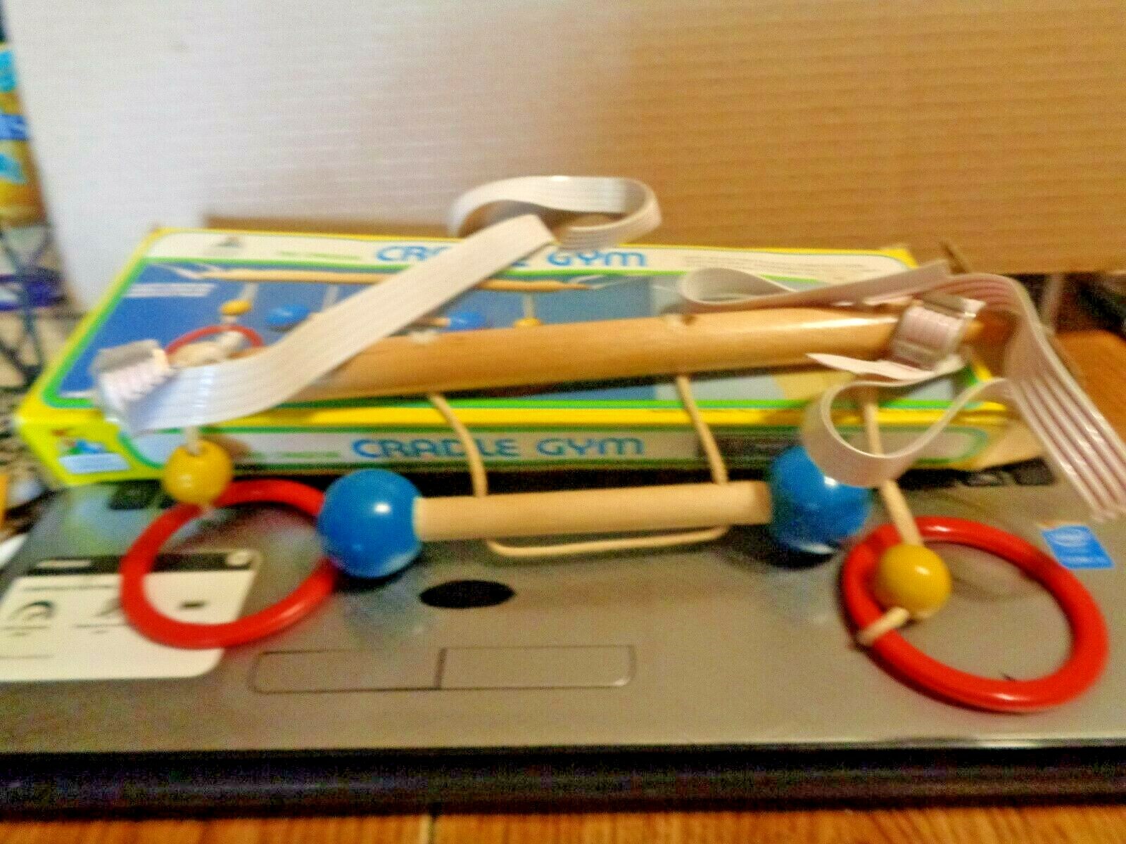Vintage 1978 NURSERY ORIGINALS Wooden CRADLE GYM W/BOX | eBay