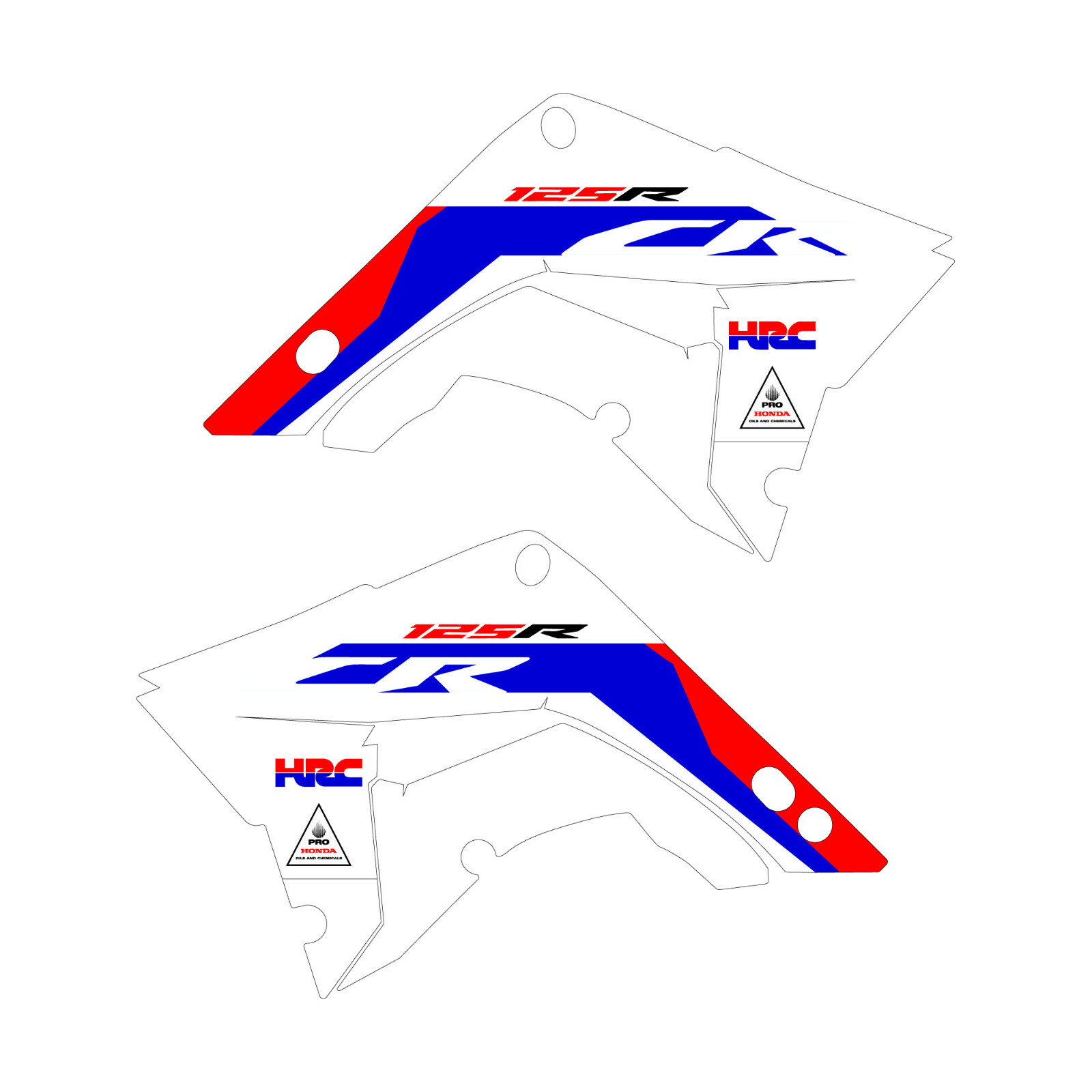 CR125 Polisport Restyle Gen1 2002+ Shroud Graphics Art Style21+ White ...