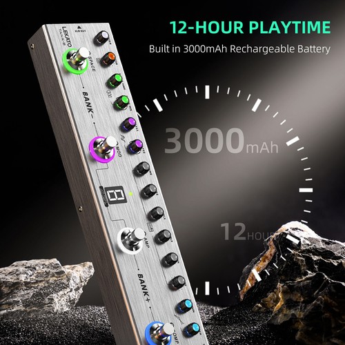 LEKATO Tank-B Electric Bass Effects Pedal Multi Effects Compressor ...