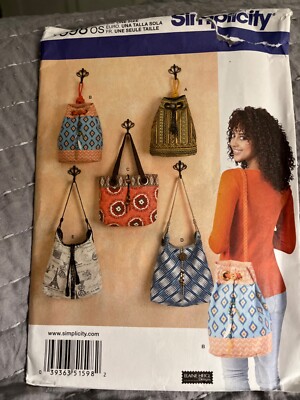 Simplicity Sewing Pattern 1598 Tote Bags Purses Elaine Heigl Designs ...