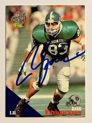 ROB FREDRICKSON MICHIGAN STATE 1994 CLASSIC #57 AUTOGRAPHED FOOTBALL ...