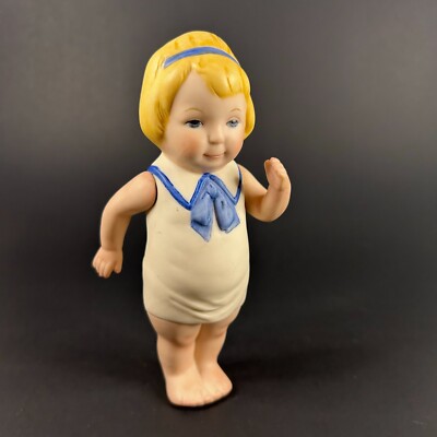 Vtg German Bisque Porcelain Doll Poseable Arms Fixed Legs Head Hand ...