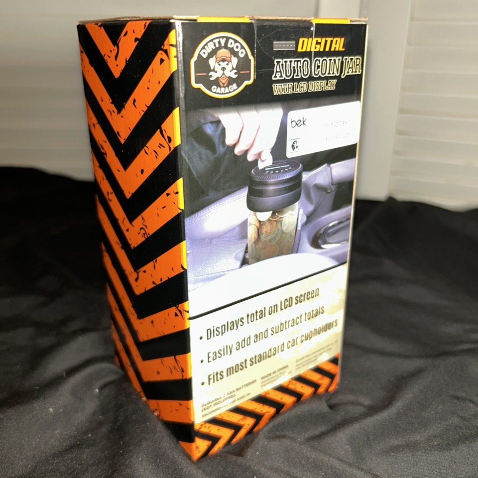 Dirty Dog Garage Digital Auto Coin Jar With LCD Display - New In Box | eBay