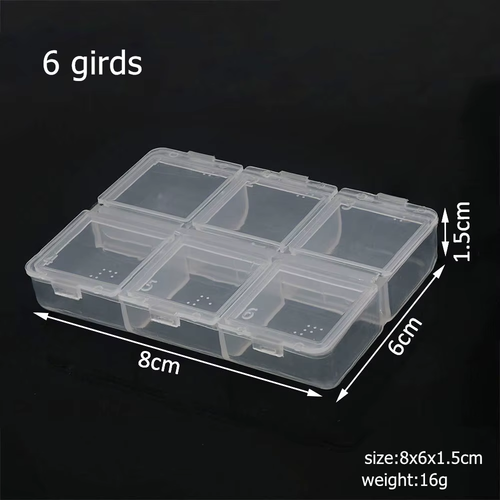 6-32 Compartments Plastic Storage Box Organizer Jewelry Container with ...