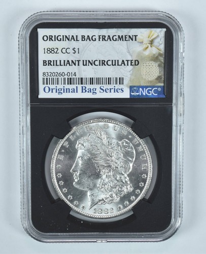 1882-CC Morgan Silver Dollar Original Bag Fragment BU NGC *1460 | eBay