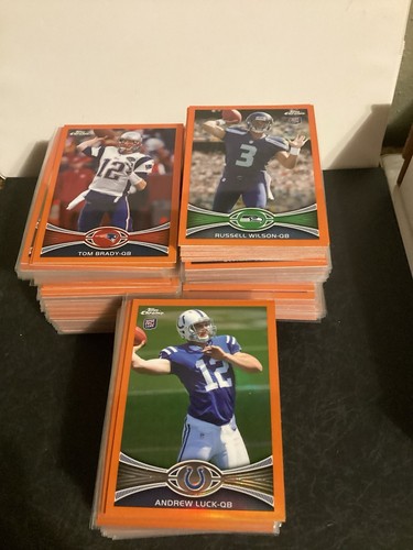 2012 Topps Chrome Football Complete Set 1-220 Orange Refractor Parallel ...
