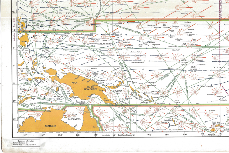 5127(12) Routeing Chart North Pacific Ocean December Chart Map Marine ...