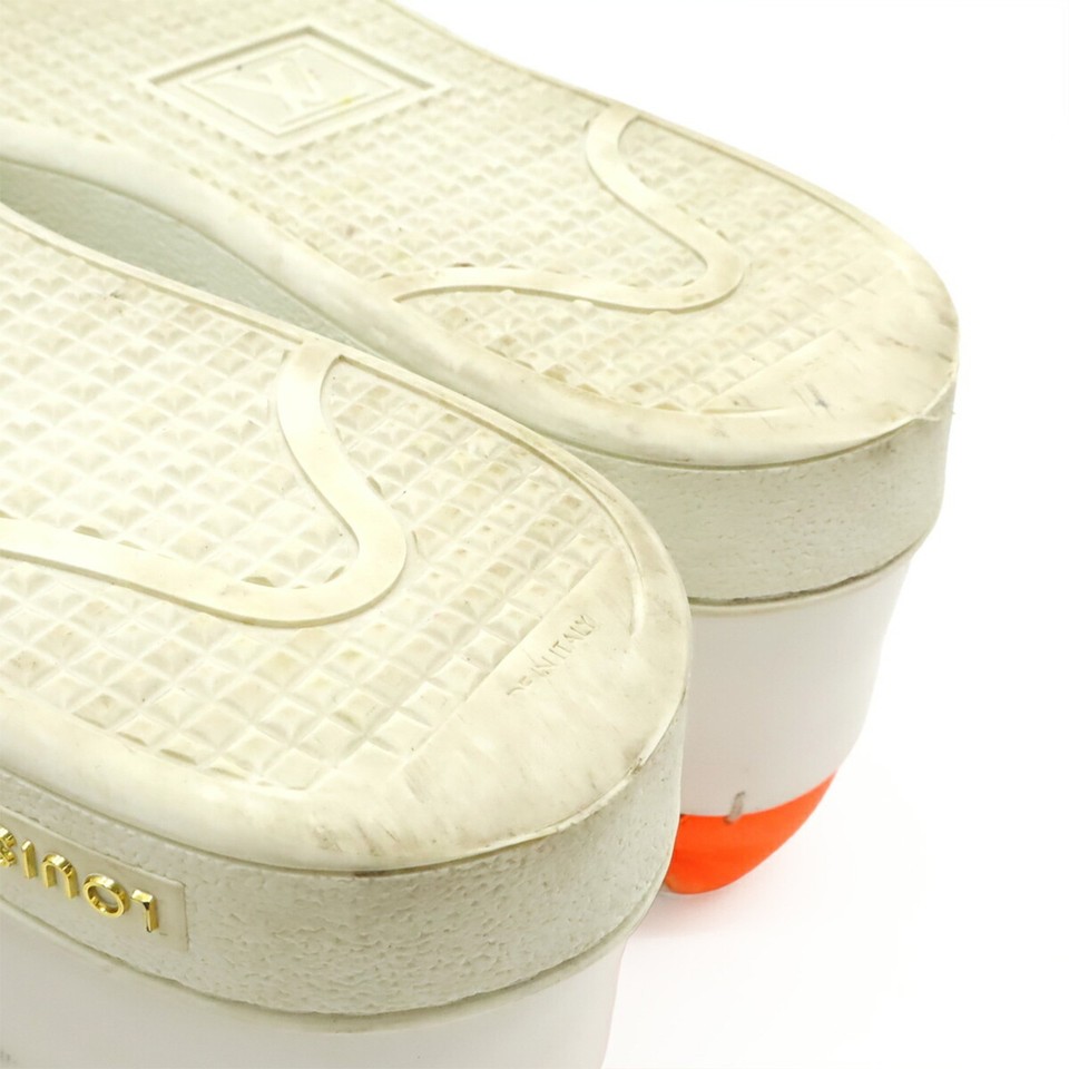 LOUIS VUITTON Front Row Line Sneakers, Monogram Fabric, White and ...